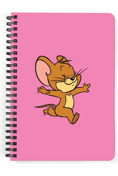 Hero Tasarım Tom ve Jerry Baskılı Ahşap Kapaklı Defter 15X20 cm DFT5055