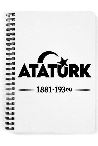 Hero Tasarım Atatürk Baskılı Ahşap Kapaklı Defter 15X20 cm DFT1519