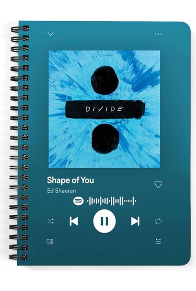 Hero Tasarım Shape Of You Ed Sheeran Spotify Karekodlu Baskılı Ahşap Kapaklı Defter 15X20 cm DFT2843 Hero Tasarım Shape Of You Ed Sheeran Spotify Karekodlu Baskılı Ahşap Kapaklı Defter 15X20 cm DFT2843