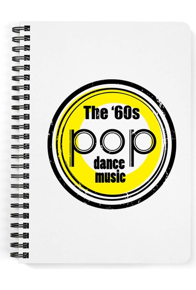 Hero Tasarım Pop Music Baskılı Ahşap Kapaklı Defter 15X20 cm DFT1620