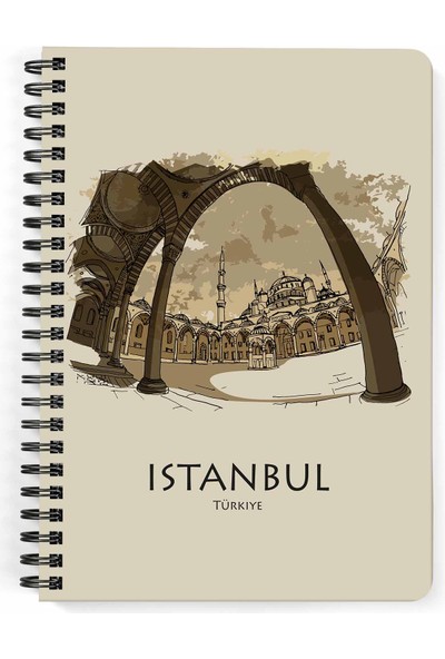 Hero Tasarım Istanbul Baskılı Ahşap Kapaklı Defter 15X20 cm DFT5424