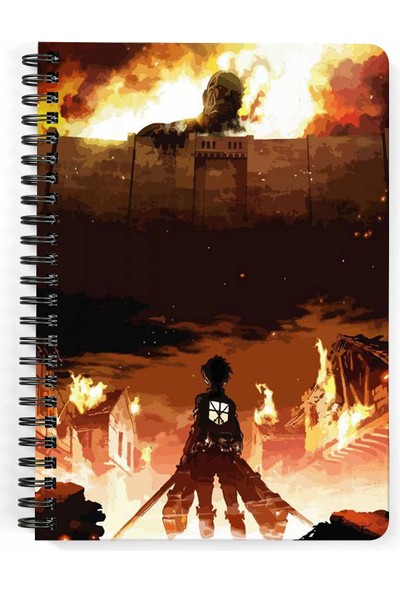 Hero Tasarım Attack On Titan Baskılı Ahşap Kapaklı Defter 15X20 cm DFT3833 Hero Tasarım Attack On Titan Baskılı Ahşap Kapaklı Defter 15X20 cm DFT3833