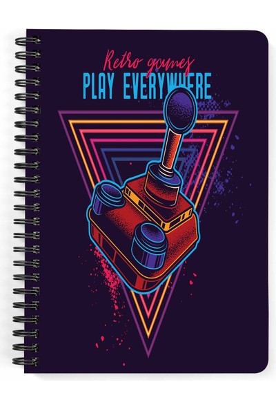 Hero Tasarım Play Everywhere Baskılı Ahşap Kapaklı Defter 15X20 cm DFT5366