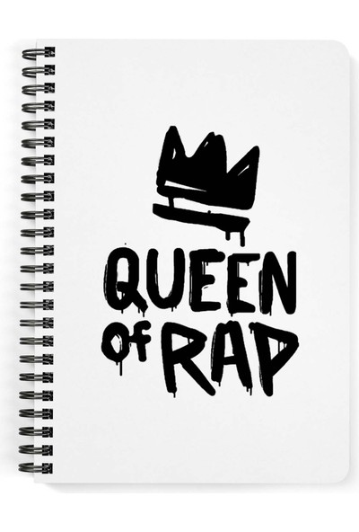 Hero Tasarım Queen Of Rap Baskılı Ahşap Kapaklı Defter 15X20 cm DFT1696