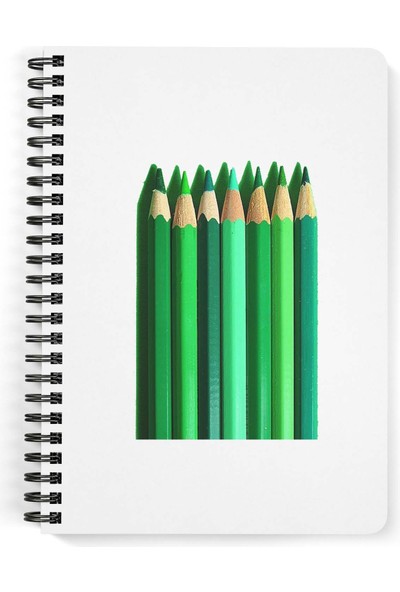 Hero Tasarım Kalemler Baskılı Ahşap Kapaklı Defter 15X20 cm DFT281