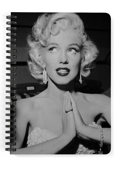Hero Tasarım Marilyn Monroe Baskılı Ahşap Kapaklı Defter 15X20 cm DFT3727