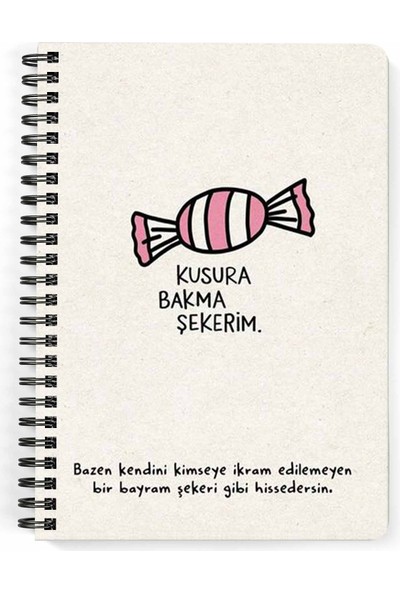 Hero Tasarım Kusura Bakma Baskılı Ahşap Kapaklı Defter 15X20 cm DFT4019 Hero Tasarım Kusura Bakma Baskılı Ahşap Kapaklı Defter 15X20 cm DFT4019