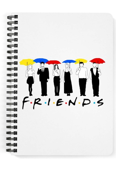 Hero Tasarım Friends Baskılı Ahşap Kapaklı Defter 15X20 cm DFT6705