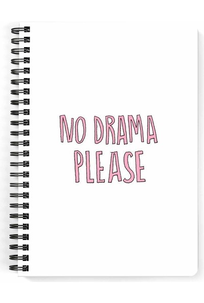 Hero Tasarım No Drama Baskılı Ahşap Kapaklı Defter 15X20 cm DFT2904 Hero Tasarım No Drama Baskılı Ahşap Kapaklı Defter 15X20 cm DFT2904