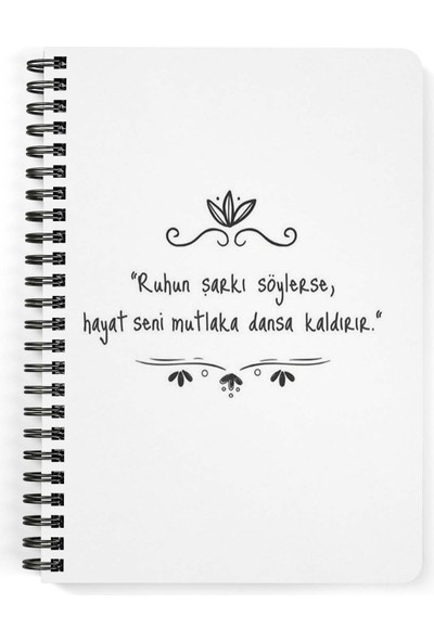Hero Tasarım Motivasyon Baskılı Ahşap Kapaklı Defter 15X20 cm DFT2467