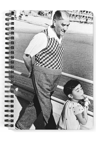 Hero Tasarım Atatürk Baskılı Ahşap Kapaklı Defter 15X20 cm DFT3701