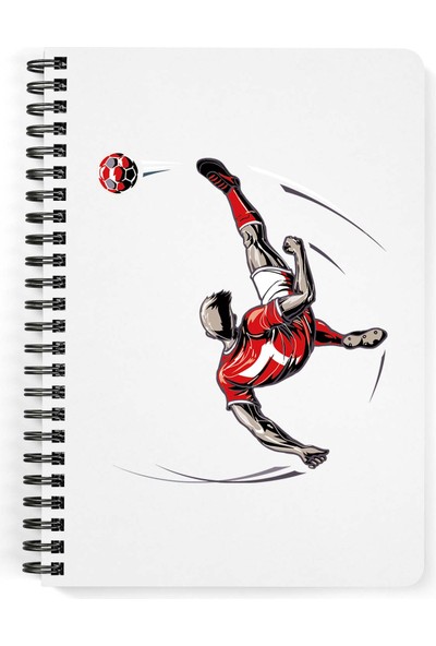 Hero Tasarım Rovaşata Çeken Futbolcu Baskılı Ahşap Kapaklı Defter 15X20 cm DFT1244
