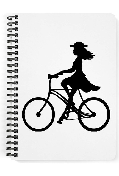 Hero Tasarım Bisiklet Baskılı Ahşap Kapaklı Defter 15X20 cm DFT6121