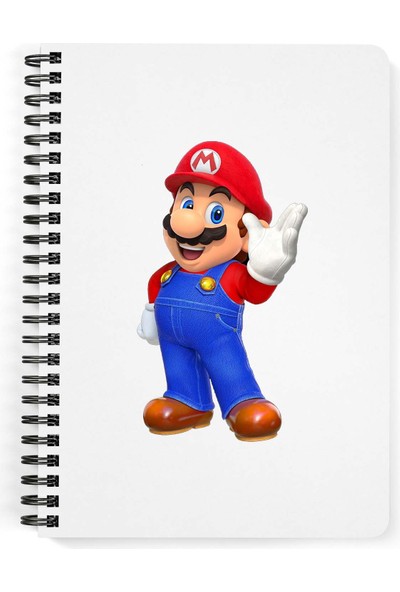 Hero Tasarım Mario Baskılı Ahşap Kapaklı Defter 15X20 cm DFT6079