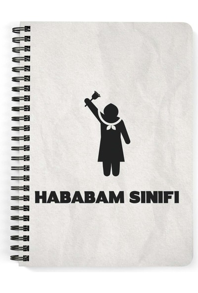 Hero Tasarım Hababam Sınıfı Baskılı Ahşap Kapaklı Defter 15X20 cm DFT2431 Hero Tasarım Hababam Sınıfı Baskılı Ahşap Kapaklı Defter 15X20 cm DFT2431