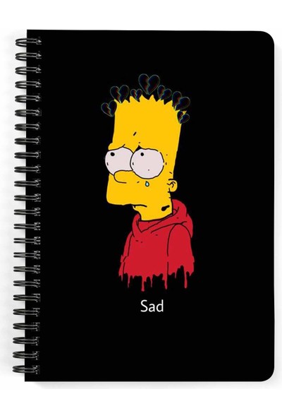 Hero Tasarım Simpsons Baskılı Ahşap Kapaklı Defter 15X20 cm DFT4269
