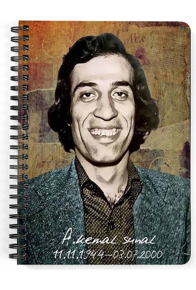 Hero Tasarım Kemal Sunal Baskılı Ahşap Kapaklı Defter 15X20 cm DFT2521