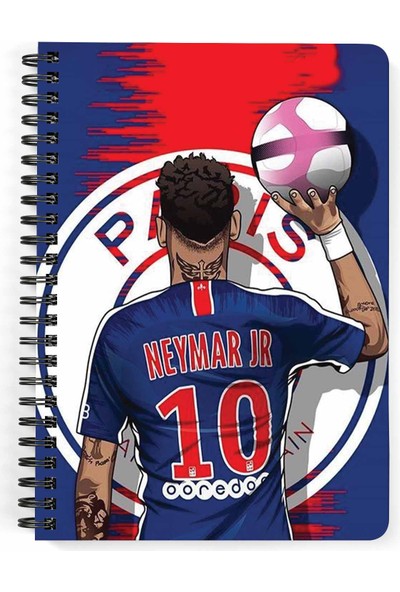 Hero Tasarım Neymar Baskılı Ahşap Kapaklı Defter 15X20 cm DFT4551