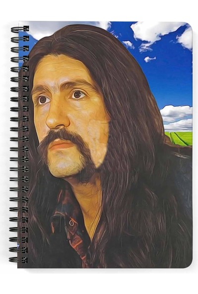 Hero Tasarım Barış Manço Baskılı Ahşap Kapaklı Defter 15X20 cm DFT2719 Hero Tasarım Barış Manço Baskılı Ahşap Kapaklı Defter 15X20 cm DFT2719
