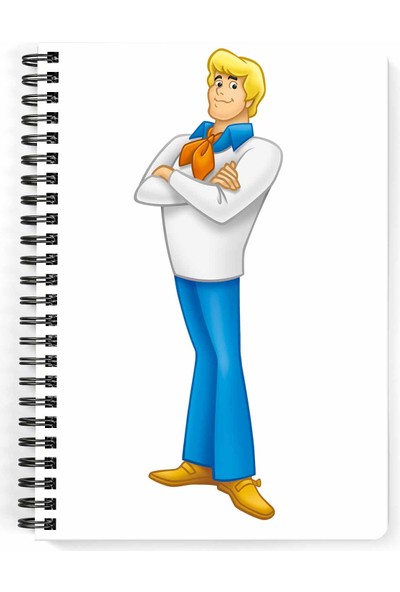 Hero Tasarım Scooby-Doo Baskılı Ahşap Kapaklı Defter 15X20 cm DFT3840