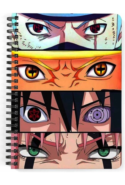 Hero Tasarım Naruto Anime Baskılı Ahşap Kapaklı Defter 15X20 cm DFT3270
