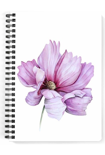 Hero Tasarım Çiçek Baskılı Ahşap Kapaklı Defter 15X20 cm DFT2571