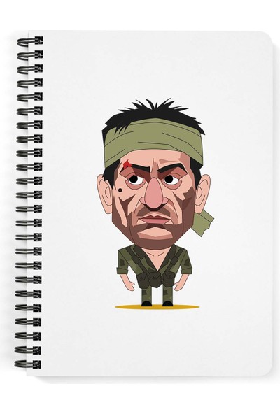Hero Tasarım Rambo Baskılı Ahşap Kapaklı Defter 15X20 cm DFT1090