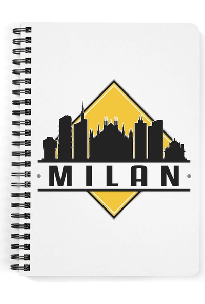 Hero Tasarım Milan Baskılı Ahşap Kapaklı Defter 15X20 cm DFT2232