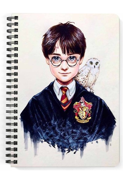 Hero Tasarım Harry Potter Baskılı Ahşap Kapaklı Defter 15X20 cm DFT2607