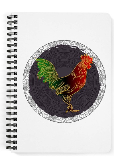 Hero Tasarım Horoz Baskılı Ahşap Kapaklı Defter 15X20 cm DFT750 Hero Tasarım Horoz Baskılı Ahşap Kapaklı Defter 15X20 cm DFT750