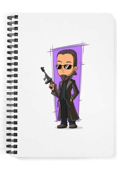 Hero Tasarım Ajan Baskılı Ahşap Kapaklı Defter 15X20 cm DFT1355