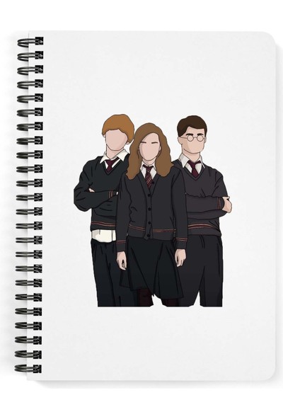 Hero Tasarım Harry Potter Baskılı Ahşap Kapaklı Defter 15X20 cm DFT6936