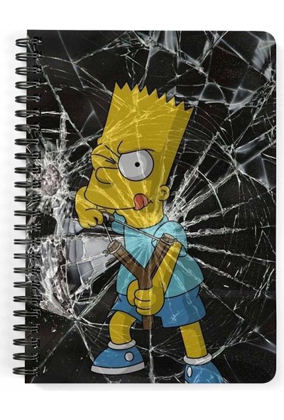 Hero Tasarım Simpsons Baskılı Ahşap Kapaklı Defter 15X20 cm DFT4271