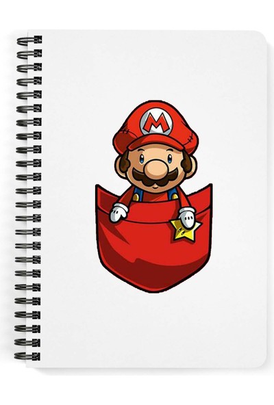 Hero Tasarım Süper Mario Baskılı Ahşap Kapaklı Defter 15X20 cm DFT5895 Hero Tasarım Süper Mario Baskılı Ahşap Kapaklı Defter 15X20 cm DFT5895