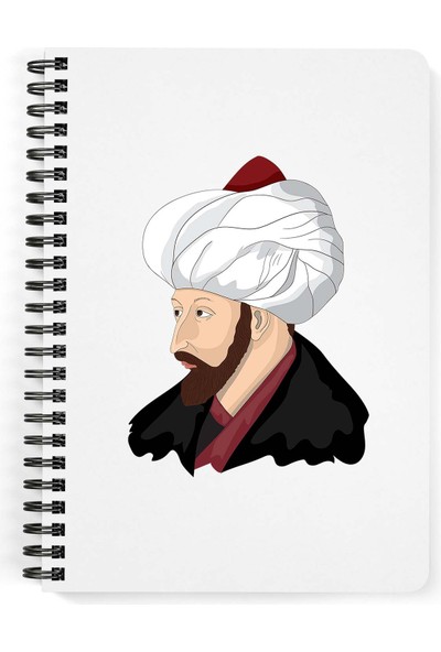 Hero Tasarım Fatih Sultan Mehmet Baskılı Ahşap Kapaklı Defter 15X20 cm DFT995 Hero Tasarım Fatih Sultan Mehmet Baskılı Ahşap Kapaklı Defter 15X20 cm DFT995