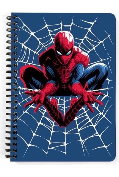 Hero Tasarım Örümcek Adam Baskılı Ahşap Kapaklı Defter 15X20 cm DFT4260