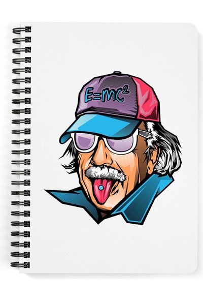 Hero Tasarım Albert Einstein Baskılı Ahşap Kapaklı Defter 15X20 cm DFT5942 Hero Tasarım Albert Einstein Baskılı Ahşap Kapaklı Defter 15X20 cm DFT5942