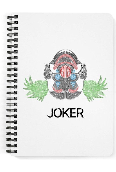 Hero Tasarım Joker Baskılı Ahşap Kapaklı Defter 15X20 cm DFT1042