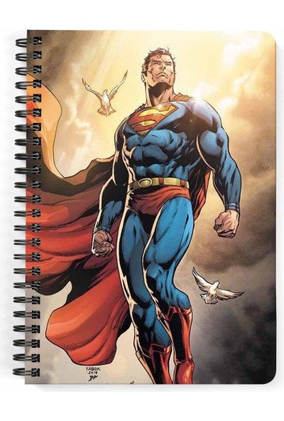 Hero Tasarım Superman Baskılı Ahşap Kapaklı Defter 15X20 cm DFT4180