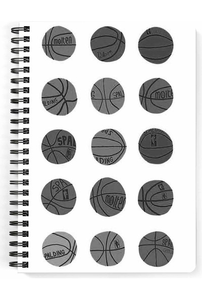 Hero Tasarım Basket Topu Baskılı Ahşap Kapaklı Defter 15X20 cm DFT3117