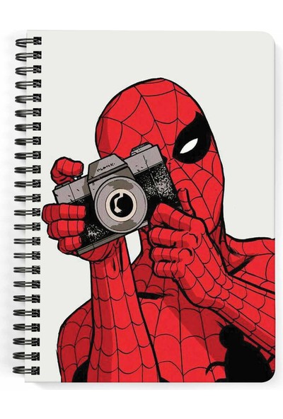 Hero Tasarım Örümcek Adam Baskılı Ahşap Kapaklı Defter 15X20 cm DFT4830