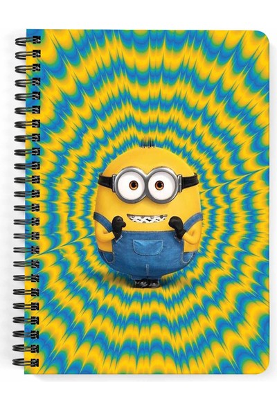 Hero Tasarım Minyonlar Baskılı Ahşap Kapaklı Defter 15X20 cm DFT4761