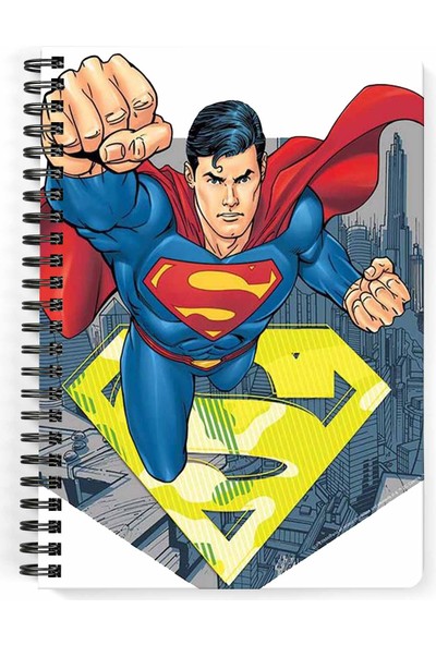 Hero Tasarım Superman Baskılı Ahşap Kapaklı Defter 15X20 cm DFT4173