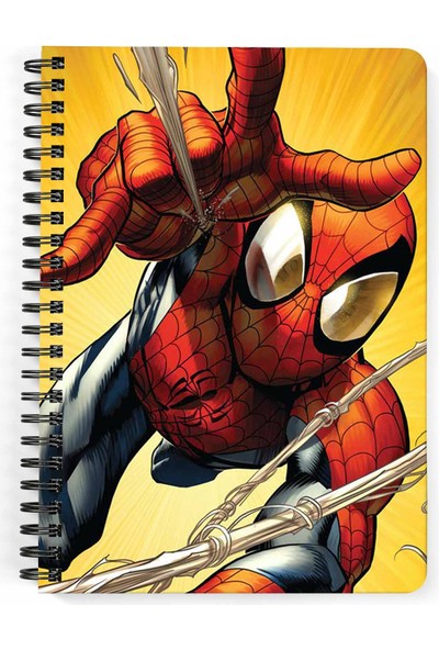 Hero Tasarım Örümcek Adam Baskılı Ahşap Kapaklı Defter 15X20 cm DFT4352