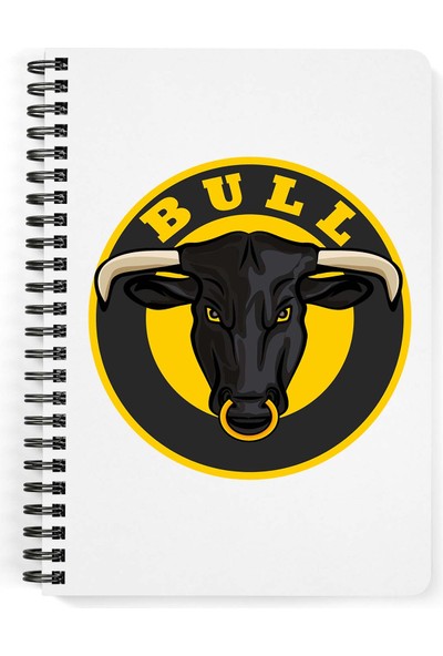 Hero Tasarım Bull Baskılı Ahşap Kapaklı Defter 15X20 cm DFT844