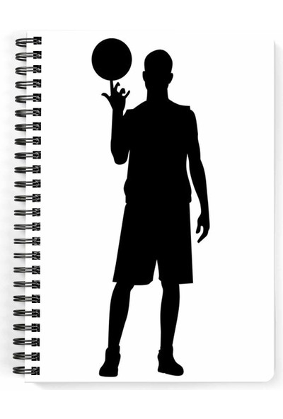 Hero Tasarım Basketbol Baskılı Ahşap Kapaklı Defter 15X20 cm DFT3116