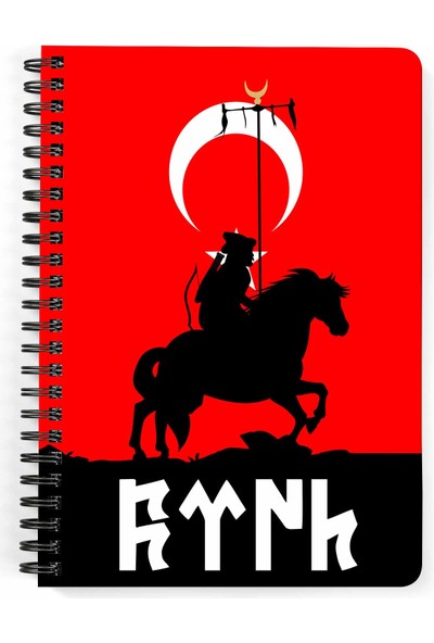 Hero Tasarım Kürşad Göktürkçe Baskılı Ahşap Kapaklı Defter 15X20 cm DFT5700 Hero Tasarım Kürşad Göktürkçe Baskılı Ahşap Kapaklı Defter 15X20 cm DFT5700