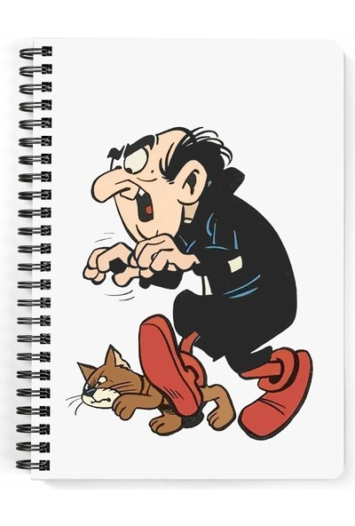 Hero Tasarım Şirinler Baskılı Ahşap Kapaklı Defter 15X20 cm DFT4361