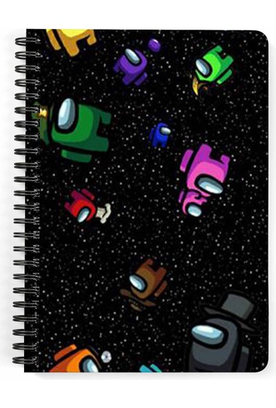 Hero Tasarım Among Us Baskılı Ahşap Kapaklı Defter 15X20 cm DFT3145