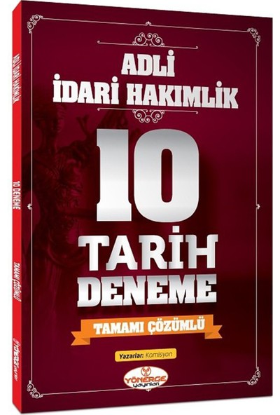 Yönerge Yayınları Adli Idari Hakimlik Tarih 10 Deneme Çözümlü